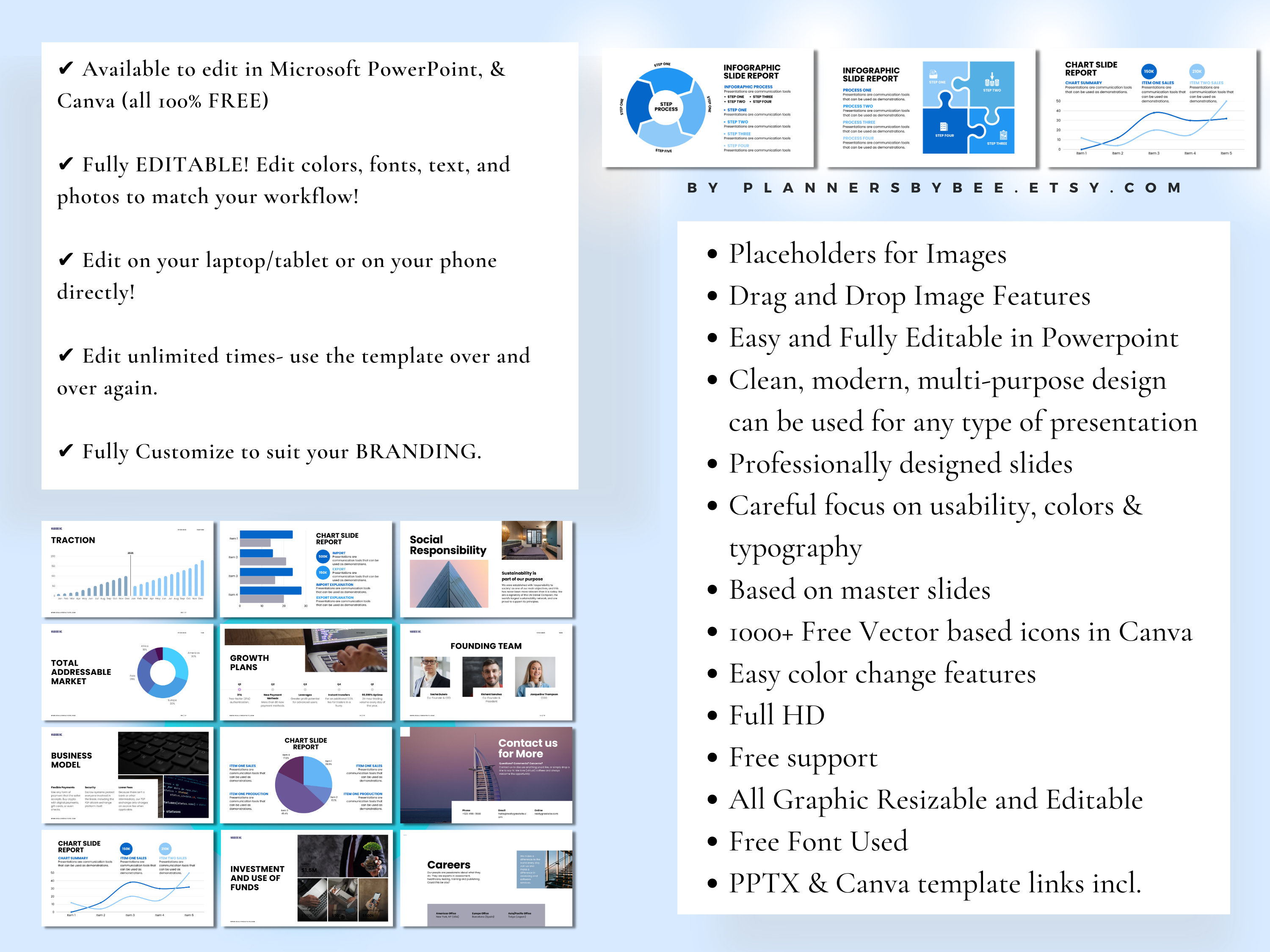 Timeline Powerpoint Fully Editable Templates Timeline Charts - Etsy