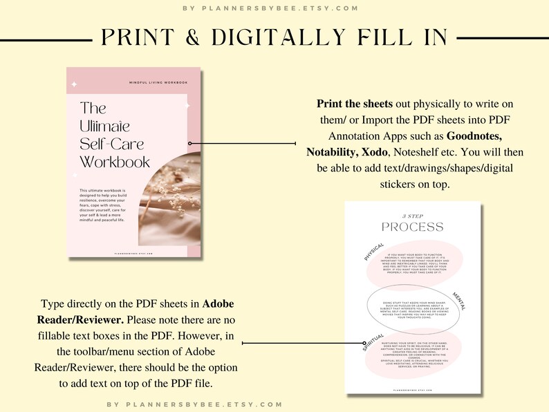 Self-care & Personal Growth Workbook Productivity Confidence - Etsy