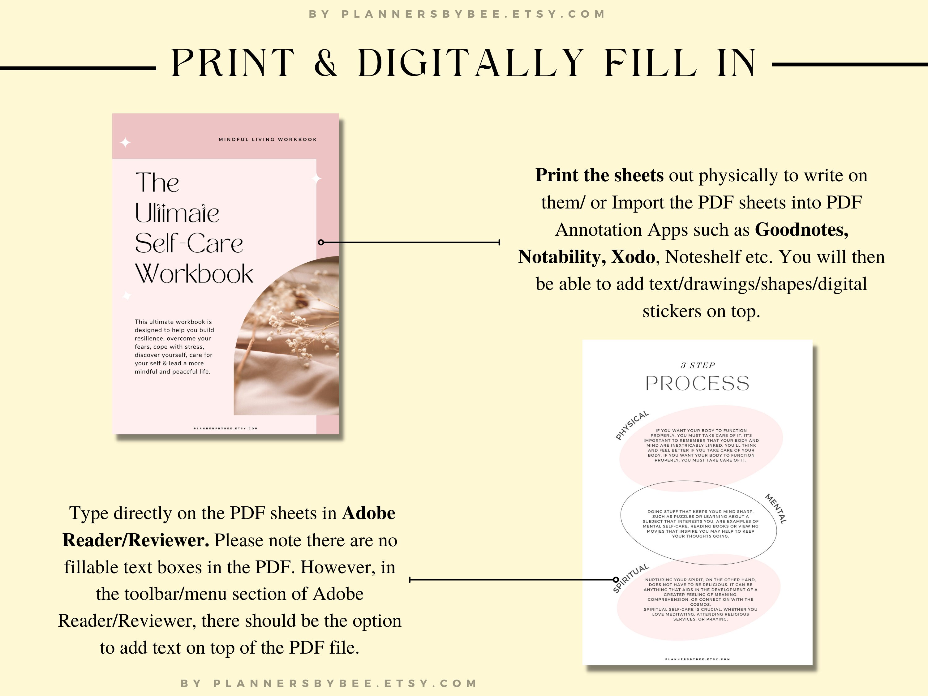 Self-care & Personal Growth Workbook Productivity Confidence - Etsy