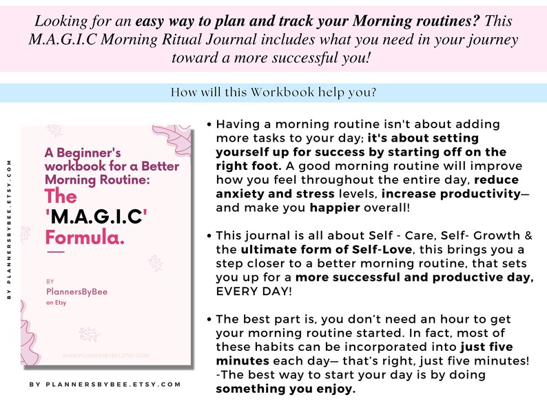 Daily Routine Templates Self Love Planner Gratitude - Etsy