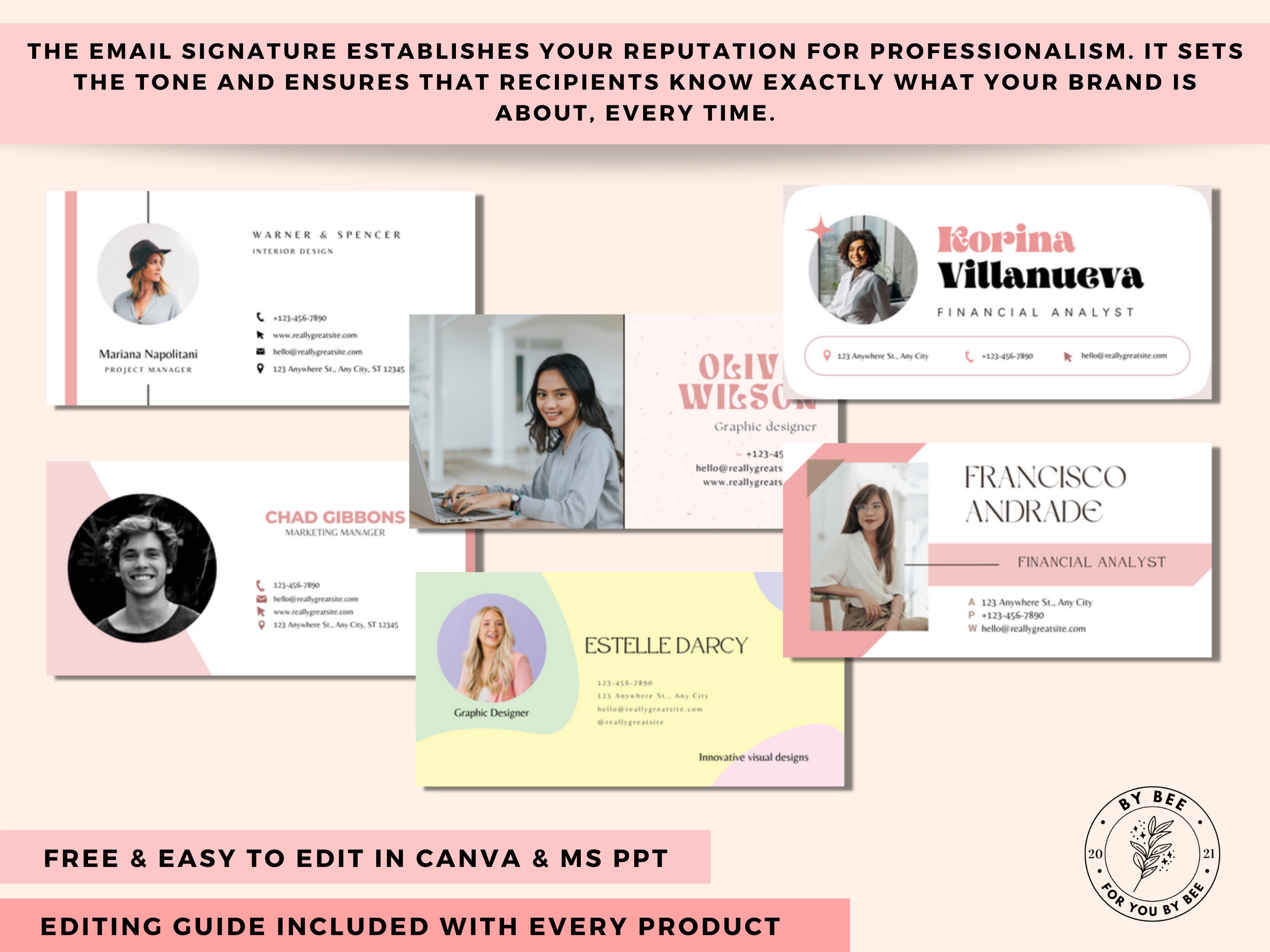 Email Signature Custom Photo Logo Email Signature Template - Etsy