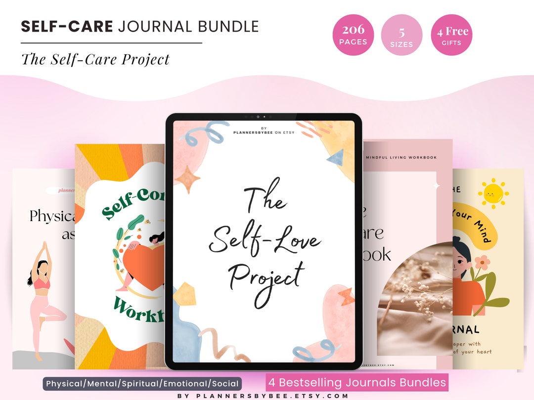Self Care Canva Template Bundle, Self-care Templates, Self Care Journal ...