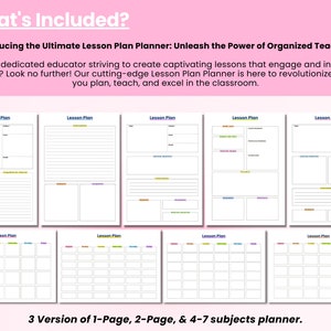 Lesson Plan Template, Lesson Planner Printable, Homeschool Teacher ...