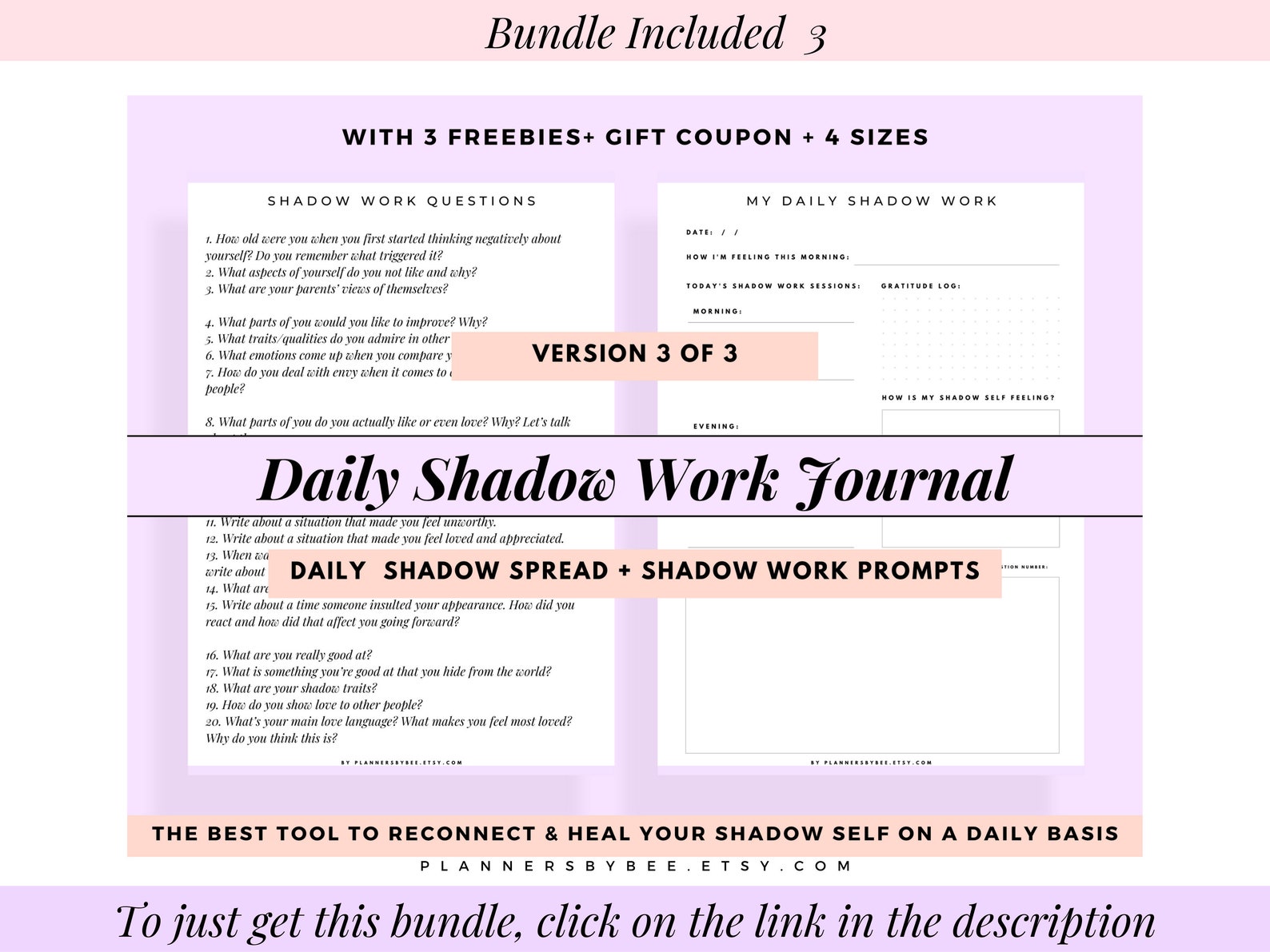 Shadow Work Journal Bundle Printable Shadow Work Shadow Work - Etsy