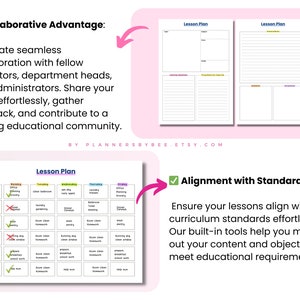 Lesson Plan Template, Lesson Planner Printable, Homeschool Teacher ...