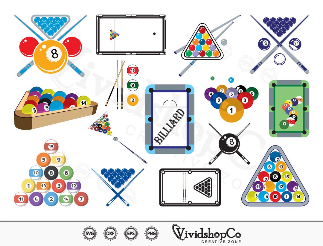 Billiard SVG, Snooker Svg, Pool Svg, Billiards Clipart, Files for ...