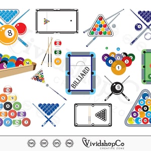 Billiard SVG, Snooker Svg, Pool Svg, Billiards Clipart, Files for ...