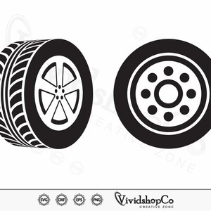 Wheel Svg, Tire Svg, Car Wheel Svg, Wheel Clipart, Cut Files for ...