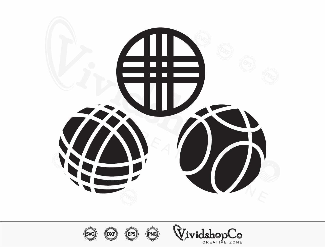 Bocce Ball SVG, Clipart, Cut Files for Silhouette, Files for Cricut ...