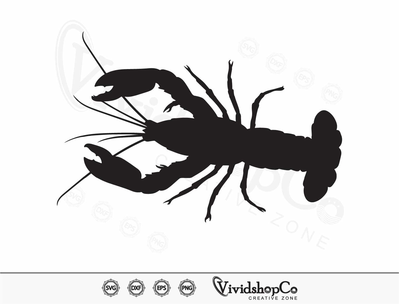 Crawfish Clip Art Black And White