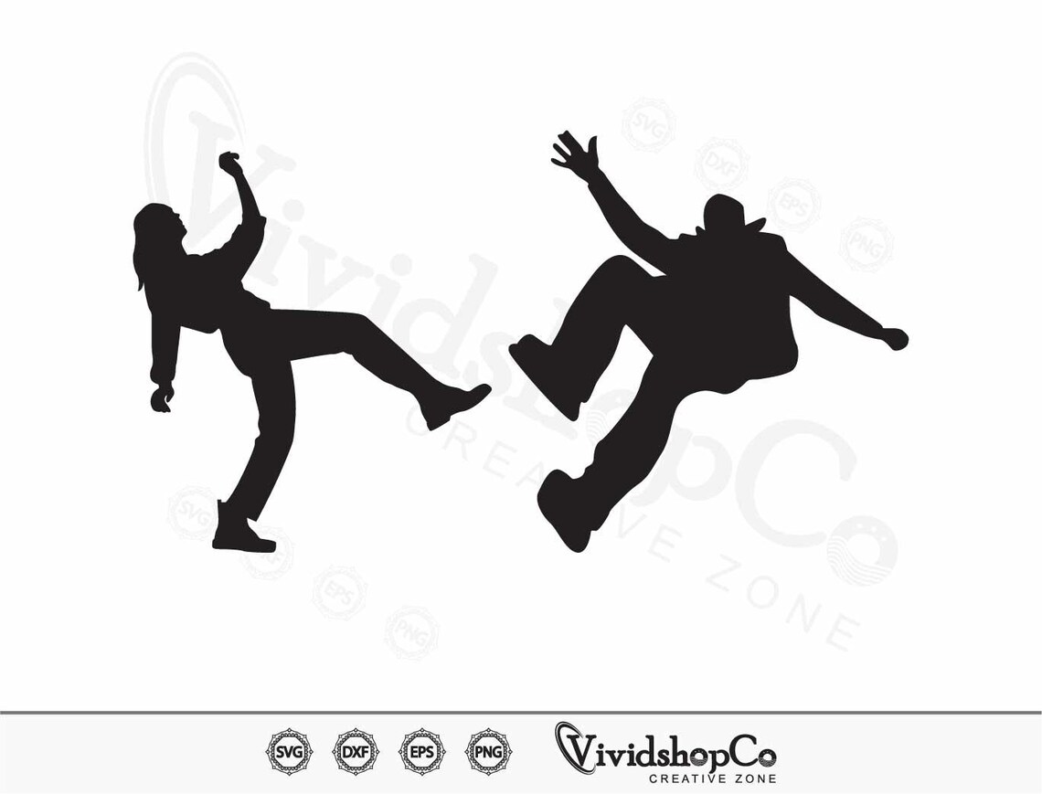 Falling Peoples SVG, Falling Man Svg, Vector, Silhouette, Cricut File ...