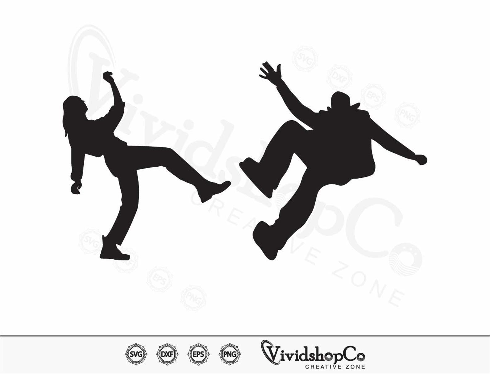Falling Peoples SVG, Falling Man Svg, Vector, Silhouette, Cricut File ...