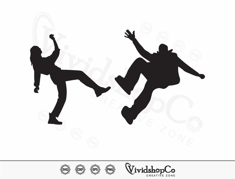 Falling Peoples SVG, Falling Man Svg, Vector, Silhouette, Cricut File ...