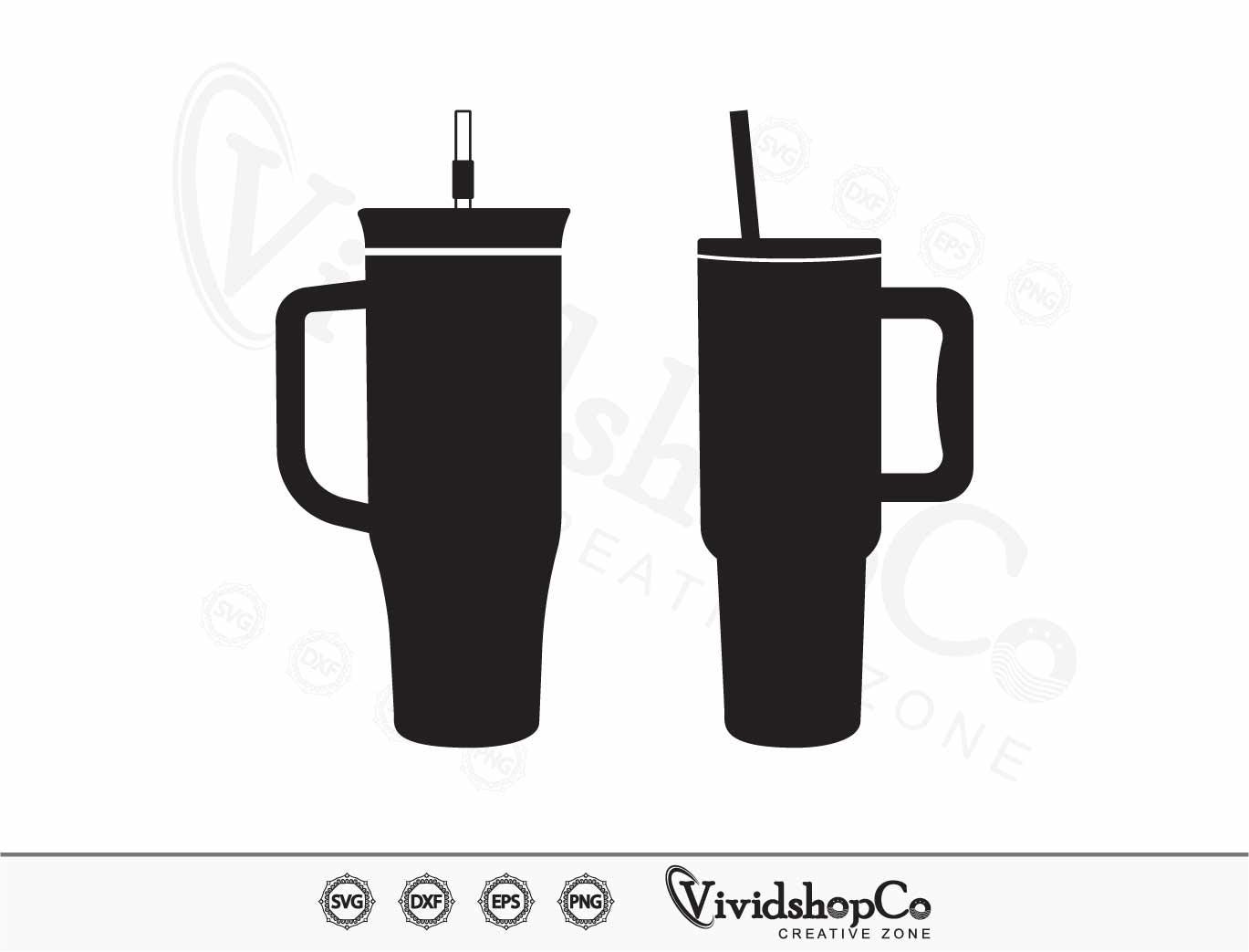 40 Oz Tumbler SVG, Stanley Cup Inspired, Quencher Cup Svg, Stanley Cup ...