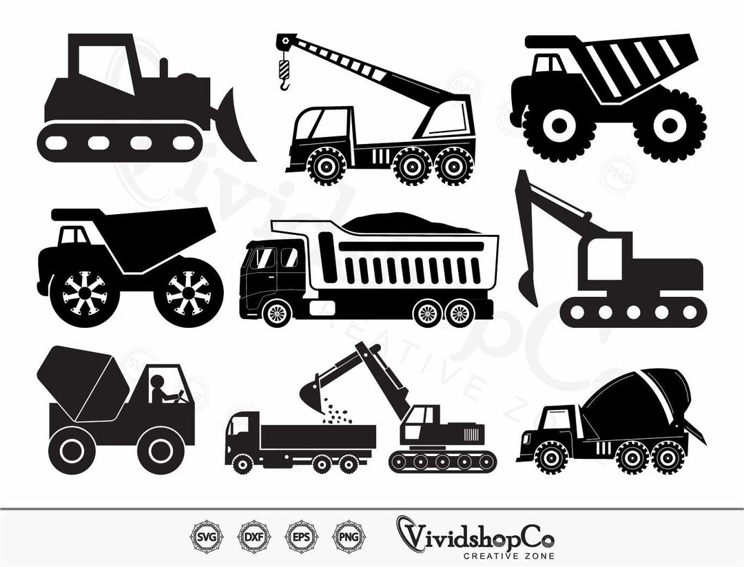 Construction Svg, Trucks Svg, Dump Truck Svg, Construction Clipart, Cut ...