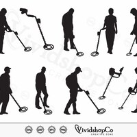 Metal Detector Logo #2 Svg, Metal Detector Svg, Treasure Hunting Svg ...