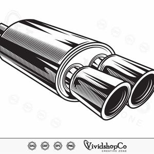 Exhaust Pipe SVG, Car Exhaust Pipe Svg, Exhaust Svg, Mechanic Svg, Car ...