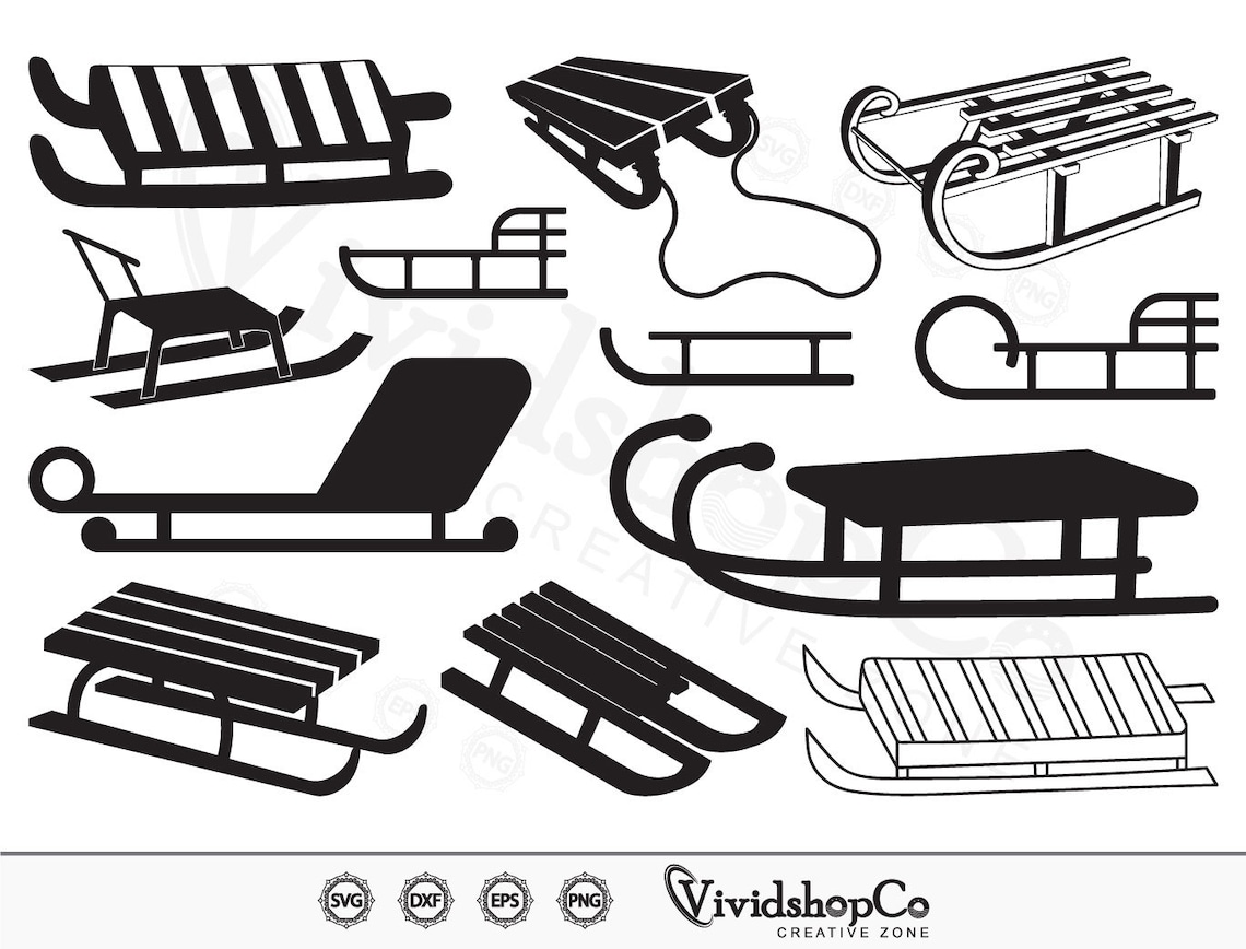 Wooden Sled SVG Sled Svg Sleigh Sled Svg Snow Sled Svg - Etsy Canada