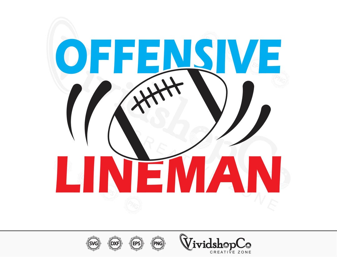 Offensive Lineman SVG, Clipart, Cut Files for Silhouette, Files for ...