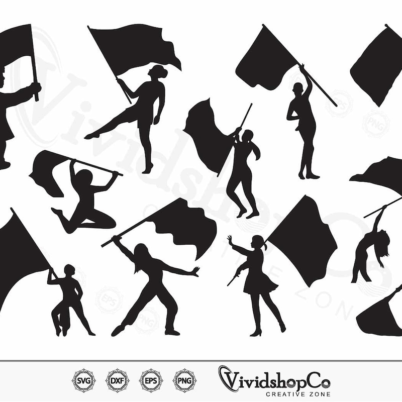 Color Guard Silhouette - Etsy