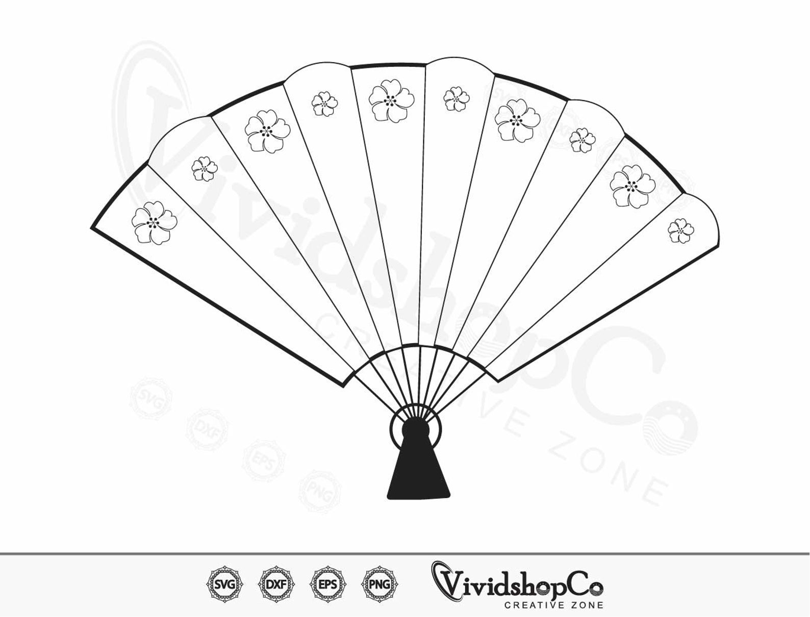 Hand Fan Svg, Japanese Fan Svg, Folding Hand Fan Svg, Spanish Fan Svg ...