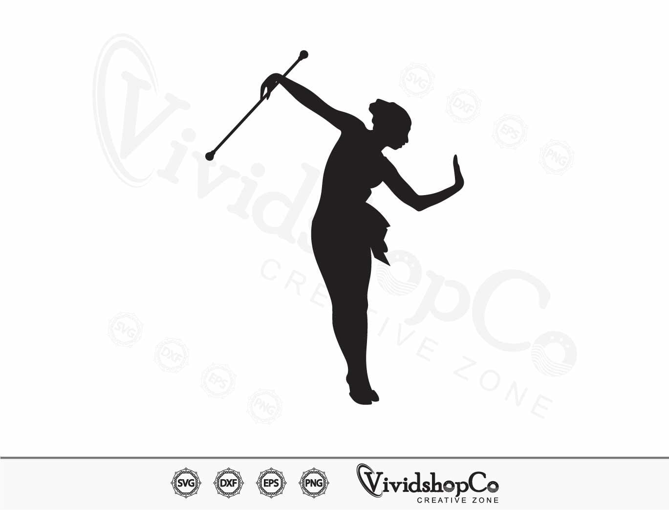 Baton Twirling SVG, Baton Dancing Girl Svg, Baton Svg, Majorette Svg ...