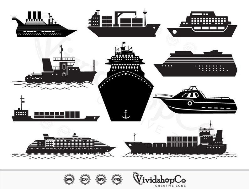 Ship Svg Cruise Ship Svg Cargo Ship Svg Cargo Svg Clipart - Etsy