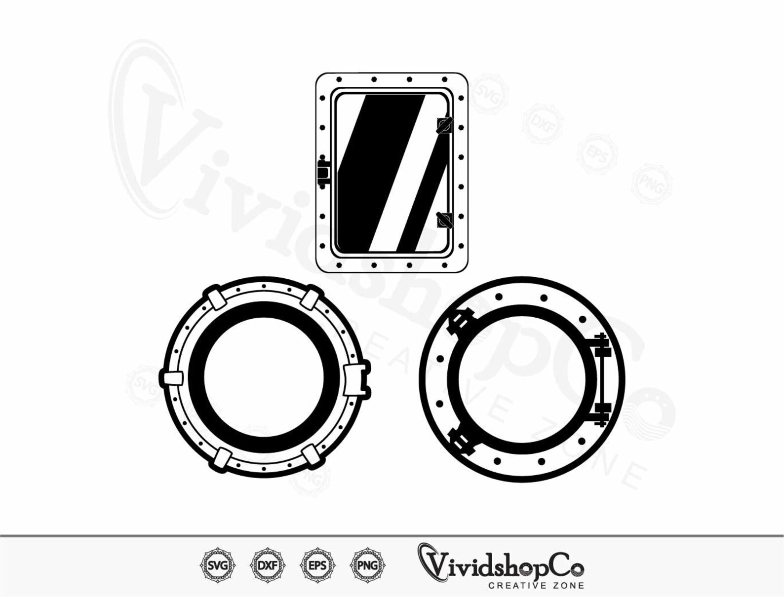 Porthole Svg, Ship Porthole Svg, Porthole Icon, Cut File, for ...