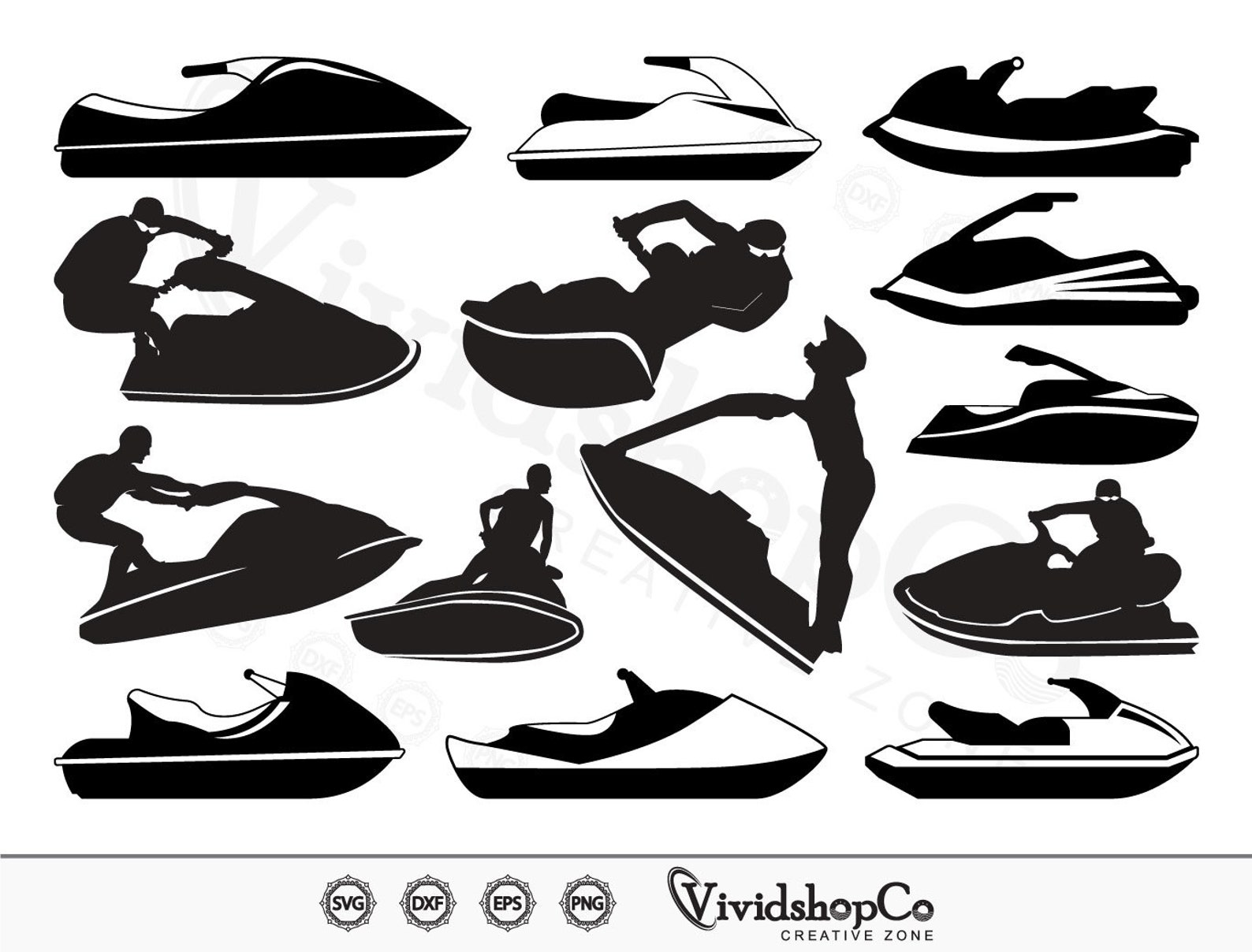 Jet Ski SVG, Wave Runner Svg, Beach Svg, Jet Skiing Sport, Jet Skiing ...