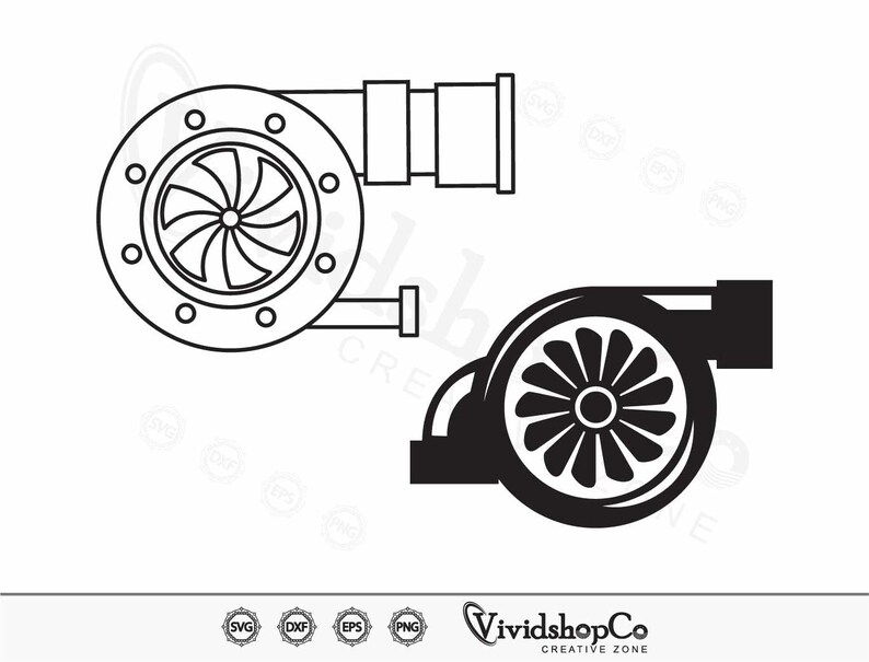 Turbocharger SVG, Turbo Charger Svg, Turbo Svg, Car Turbocharger Svg ...