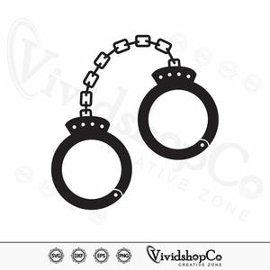 Handcuff SVG Bundle, Handcuff Clipart, Cut File, for Silhouette, Svg ...