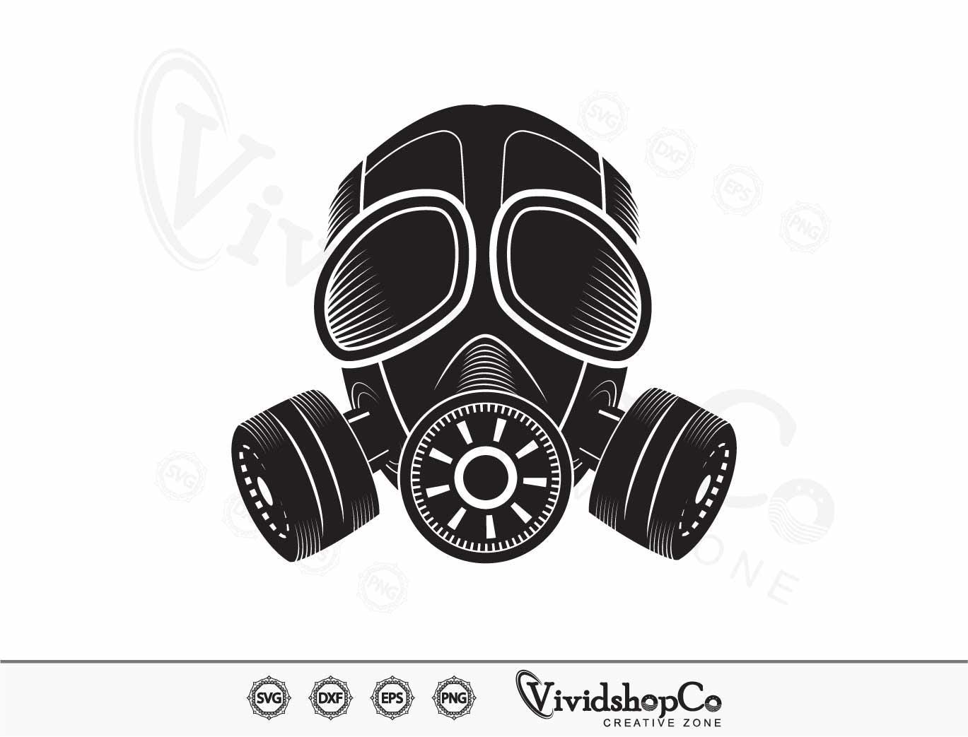 Gas Mask SVG, Respirator Mask Svg, Face Mask Svg, Biohazard Svg ...