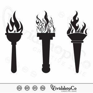 Burning Torch SVG, Torch Svg, Fire Torch Svg, Torch Light Svg, Clipart ...