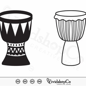 African Drum SVG, Tribal Drum Svg, Music Icon, Djemble Svg, Cut File ...