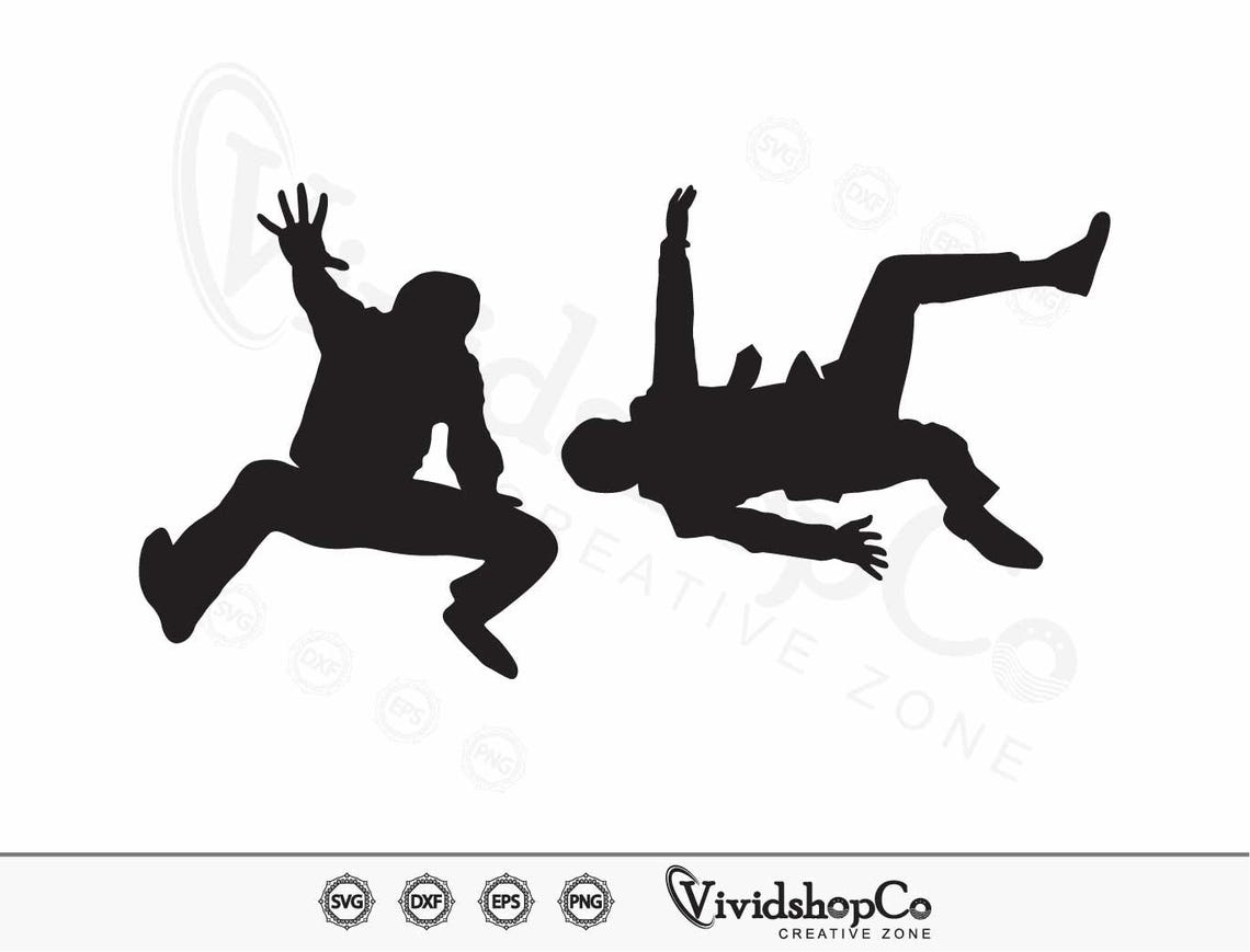 Falling Peoples SVG, Falling Man Svg, Vector, Silhouette, Cricut File ...