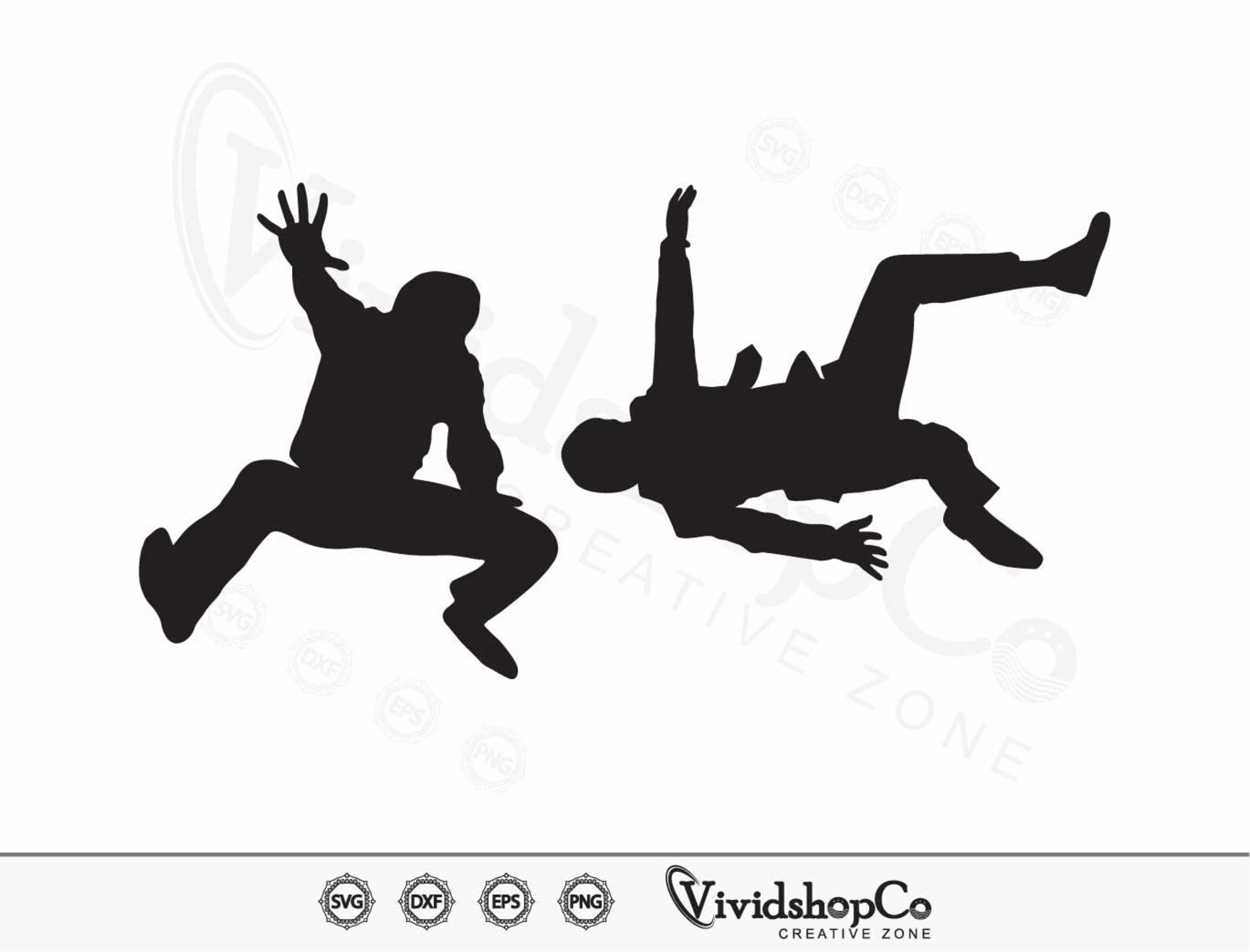 Falling Peoples SVG, Falling Man Svg, Vector, Silhouette, Cricut File ...