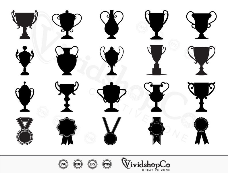 Trophy SVG Award Trophies Svg Trophy Cup Svg Sports Award - Etsy