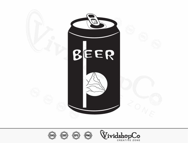Beer Can SVG, Soda Can Svg, Aluminum Can Svg, Clipart, Cut Files for ...