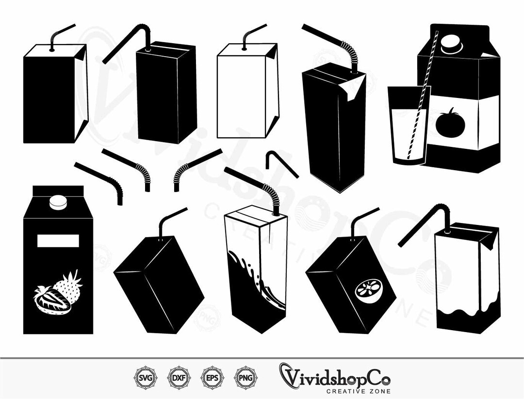 Juice Box SVG, Orange Juice Svg, Juice Svg, Clipart, Cut Files for ...