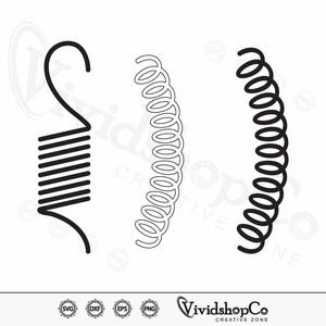 Coiled Spring SVG, Coiled Svg, Springs Svg, Metal Spring Svg, Clipart ...