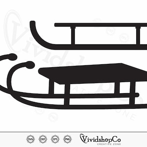 Wooden Sled SVG, Sled Svg, Sleigh Sled Svg, Snow Sled Svg, Clipart, Cut ...