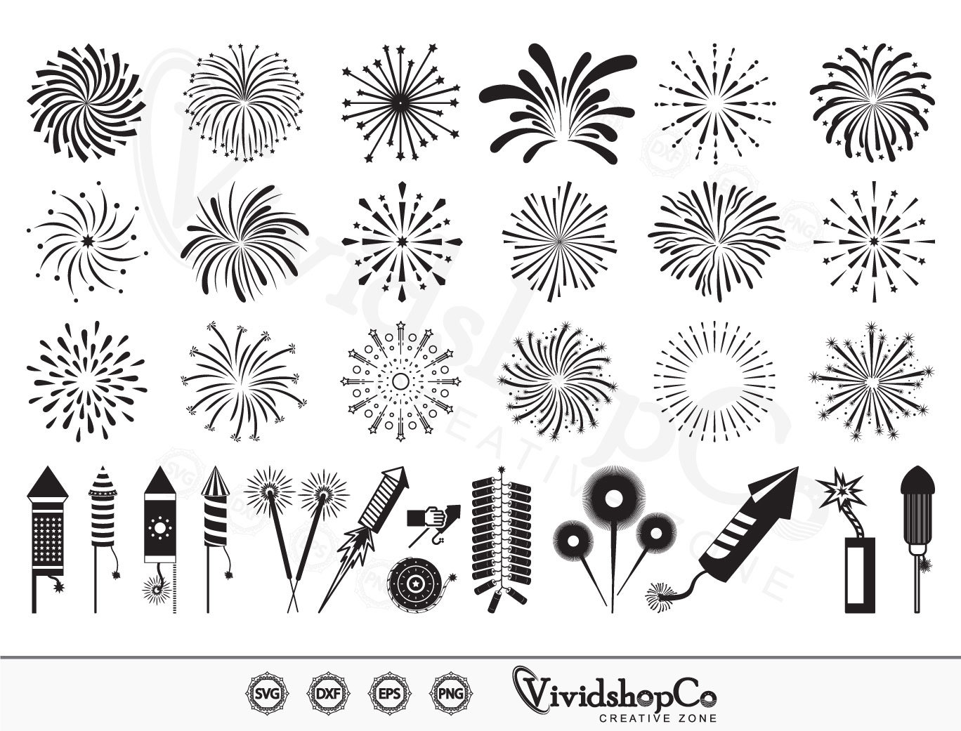 Firecrackers SVG Fireworks Svg Independence Day 4th of - Etsy UK