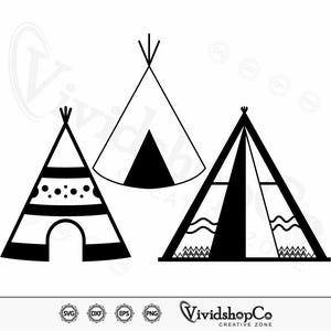Tipi Svg, Tipi Tent Svg, Tepee Svg, Indian Teepee Svg, Clipart, Cut ...