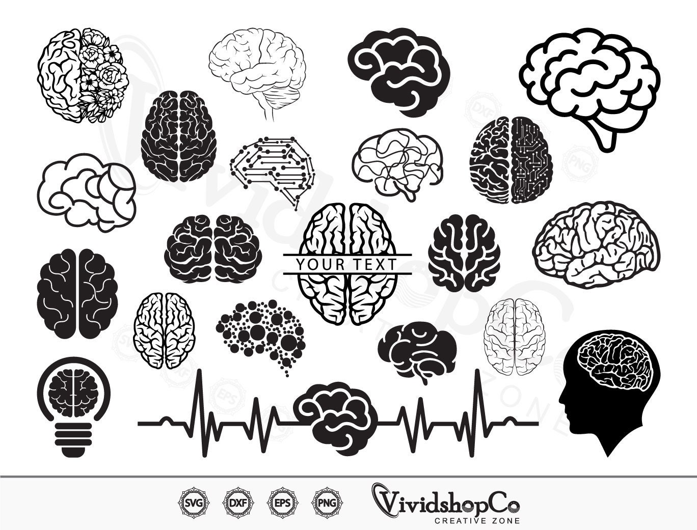 Brain Svg Mind Svg Genius Svg Smart Svg Intelligence Svg - Etsy