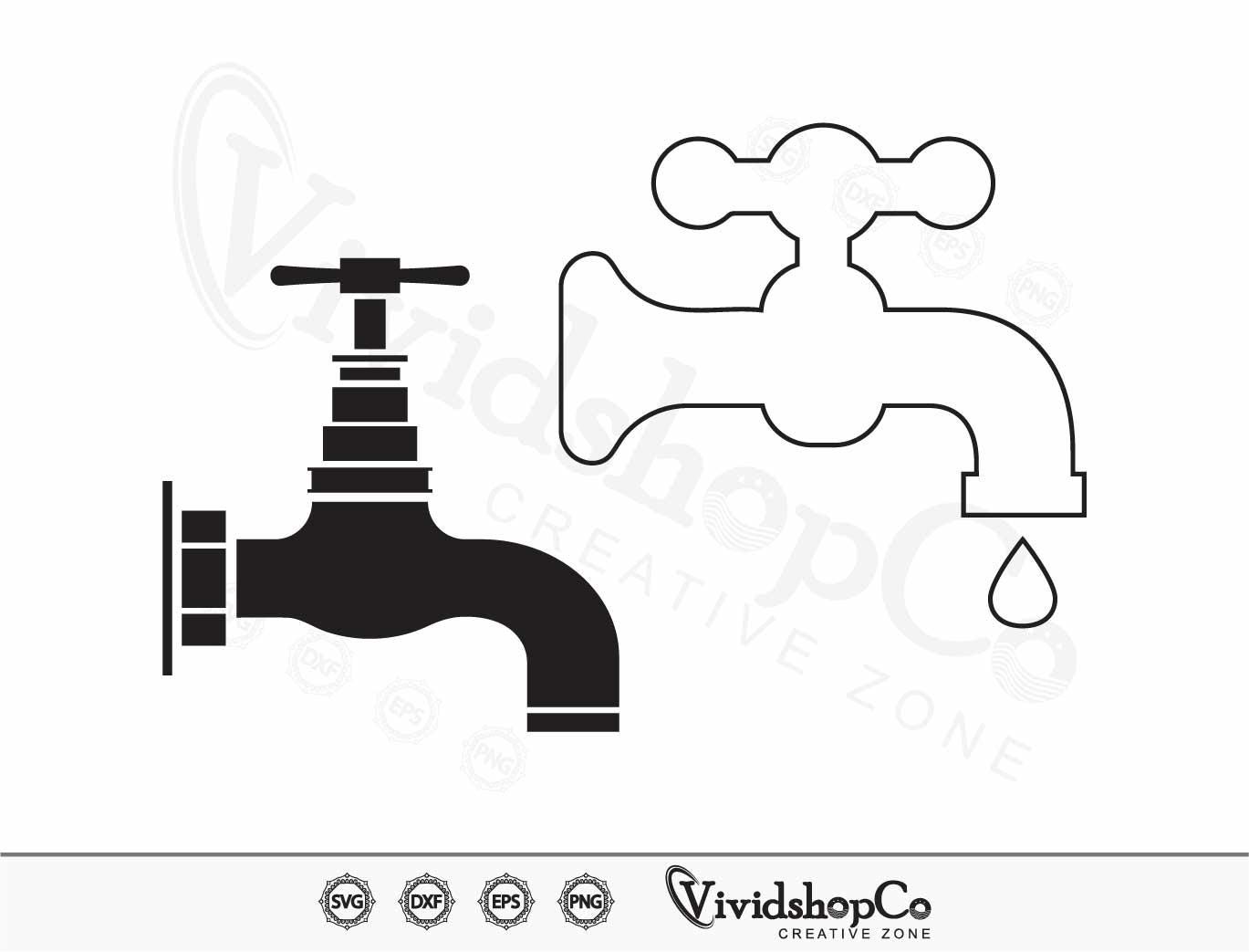 Water Faucet Svg, Faucet Svg, Water Tap Svg, Dripping Faucet Svg ...