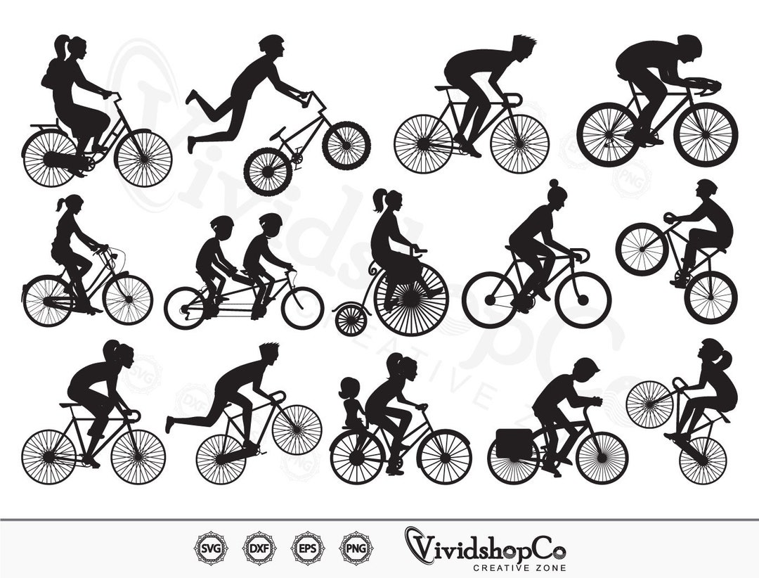Cycling SVG, Bicycle Svg, Mountain Bike Svg, Bike Rider Svg, Clipart ...