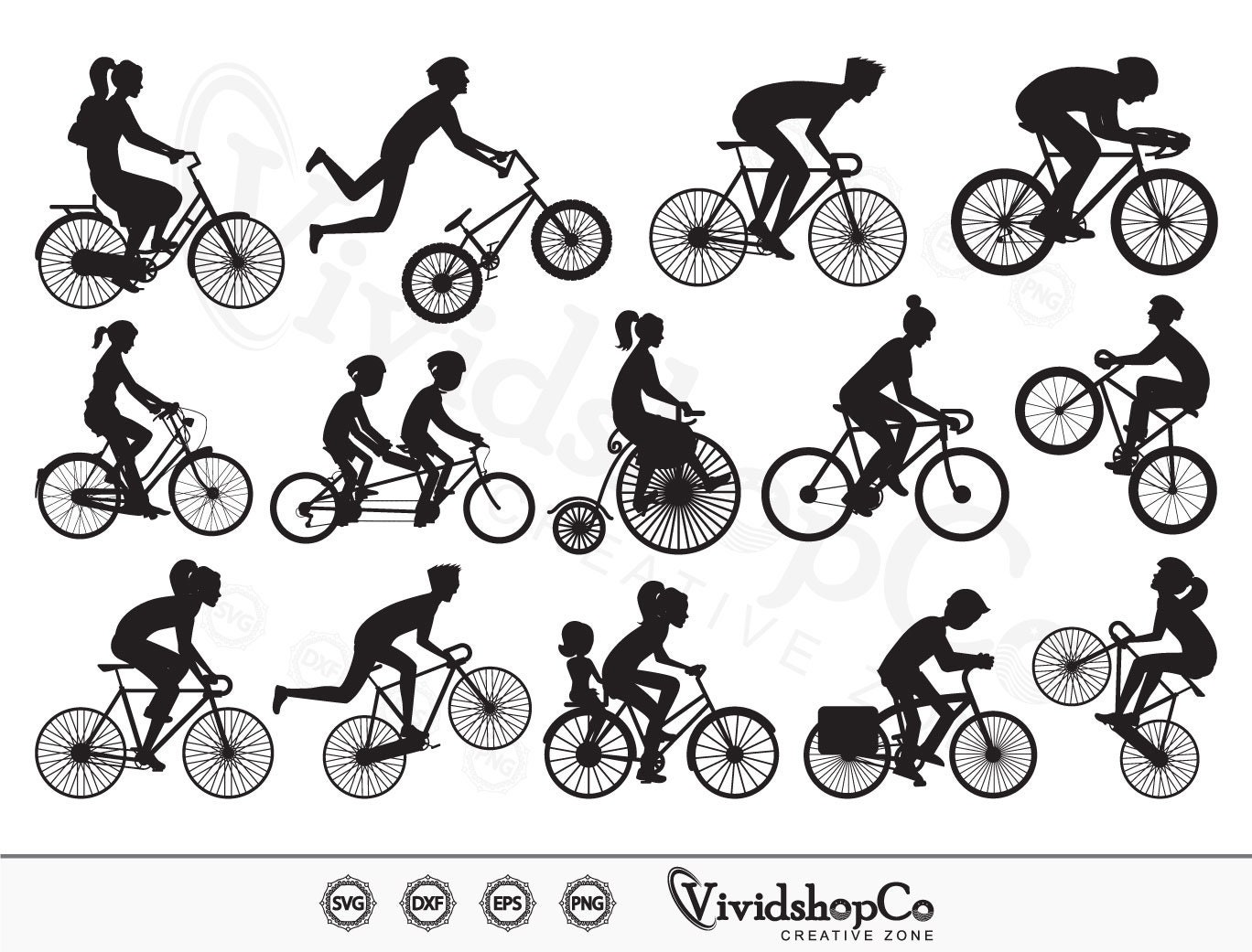 Cycling SVG, Bicycle Svg, Mountain Bike Svg, Bike Rider Svg, Clipart ...