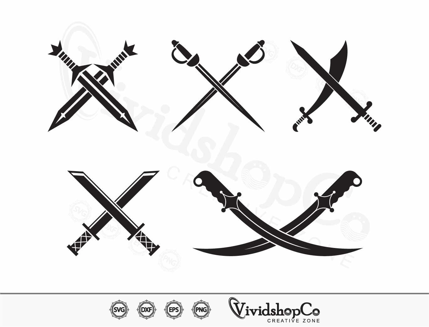 Sword SVG, Dagger Svg, Fancy Svg, Weapons Svg, Clipart, Cut Files for ...