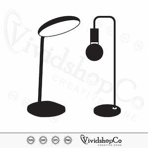 Desk Lamp SVG, Table Lamp Svg, Lamp Svg, Street Light Svg, Library ...