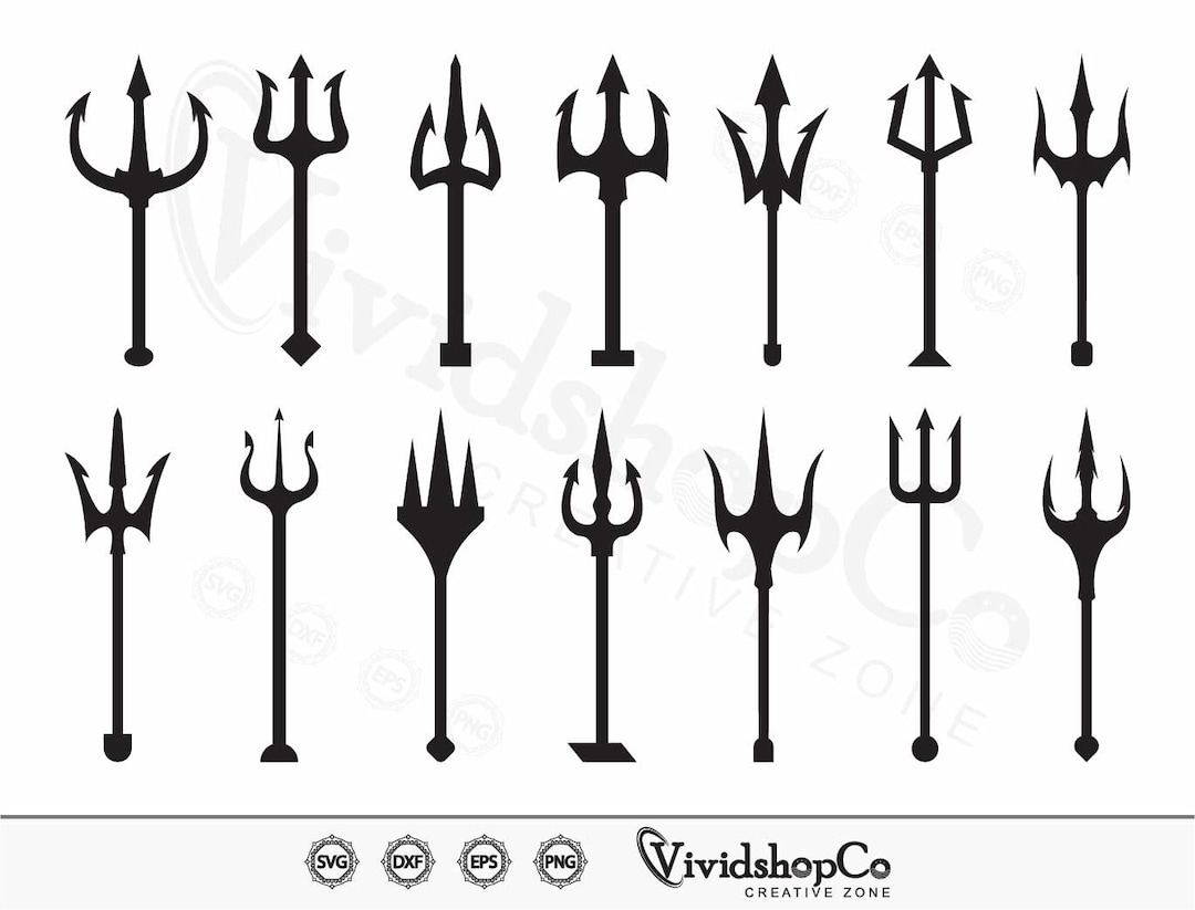Trident SVG, Summer Trident Svg, Spear Svg, Harpoon Svg, Clipart, Cut ...